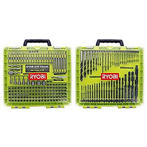 Ryobi A981952QP 195 Piece Drilling and Driving Kit for Wood, Plastic, Metal, and Masonry Work