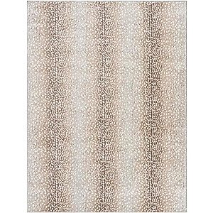 Livabliss Pablo Antelope Print Area Rug,7'10" x 10',Camel/Light Gray