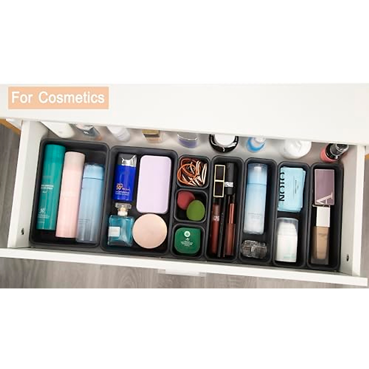 Kutesna 32 PCS Interlocking Desk Drawer Organizer Separator for Office,Bathroom,Kitchen,Makeup Tool Box Organizer and Storage Tool Tray Divider