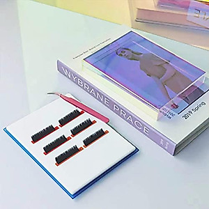 Eyelash Grafting Pallet with Cover, Dust-proof Acrylic Lash Tile holder, Dazzling Eyelash Extensions Storage Gasket Pads for Beauty Artist Salon (Dazzling L)