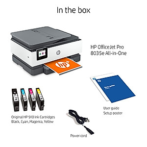 HP OfficeJet Pro 8035e Wireless Color All-in-One Printer (Basalt) with up to 12 months Instant Ink with HP+ (1L0H6A)