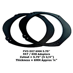 Sound Mekanix Universal PVC-5x7 6MM 5.75", 5x7/ 6x8 to 6.5" Adaptor One Pair
