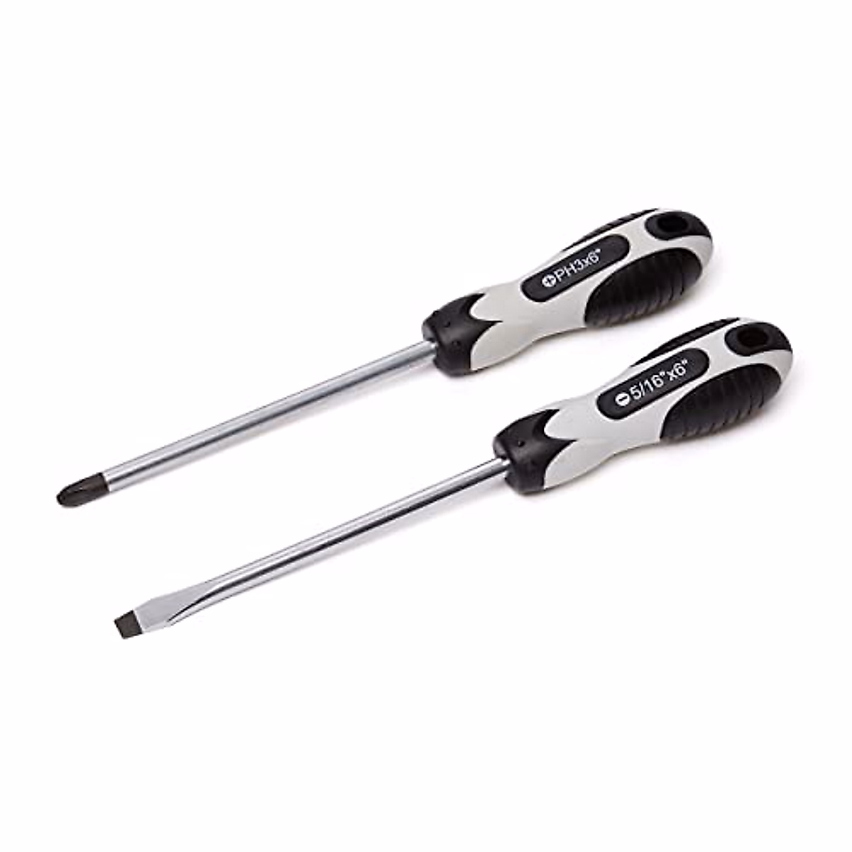 Amazon Basics 7 Piece Magnetic Tip Screwdriver Set - Slotted and Phillips, Grey Black