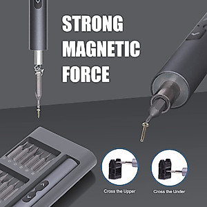 COMOWARE Mini Electric Screwdriver-50 in 1 Precision Small Electric Screwdriver Set for PC Building with LED Light & 48 bits, Magnetizer, Magnetic Mat, Handy Repair Tool for Phone Watch Camera