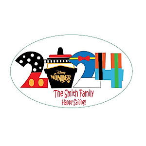 Magical World Choose Your Year Magnet Decoration Customized for your Stateroom Door on your Disney Cruise, Carnival, Royal Caribbean, etc