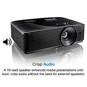 Optoma W400LVe WXGA Professional Projector | 4000 Lumens for Lights-on Viewing | Presentations in Classrooms & Meeting Rooms | Up to 15,000 Hour Lamp Life | Speaker Built in