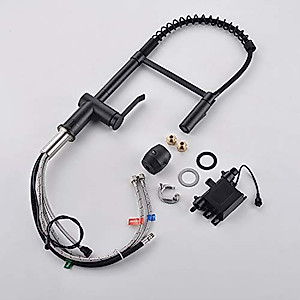 Touchless Pull Down Kitchen Faucet with Sprayer, APPASO Motion Sensor Activated Hands-Free Automatic Kitchen Faucet, Inducing Single Handle Smart Faucets for Kitchen Sink, Solid Brsss, Matte Balck