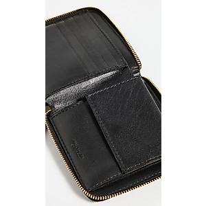 Madewell Women's The Zip Wallet in Leather, True Black, One Size