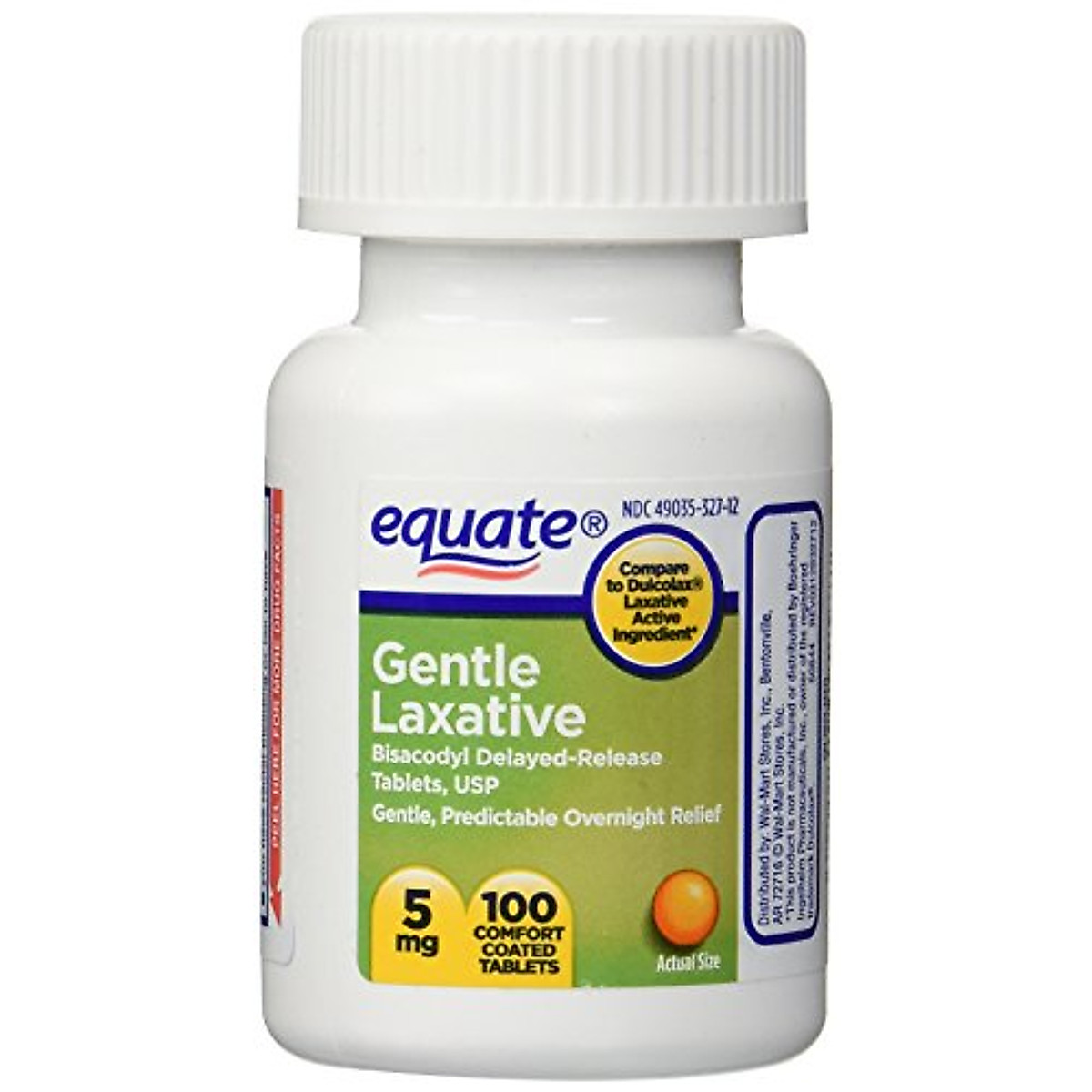 Equate Gentle Laxative Delayed-Release 100 Tablets (Compare to Dulcolax) (1)
