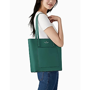 Kate Spade NY Daily Tote Shoulder Bag Saffiano Leather Zip Top Deep Jade Green