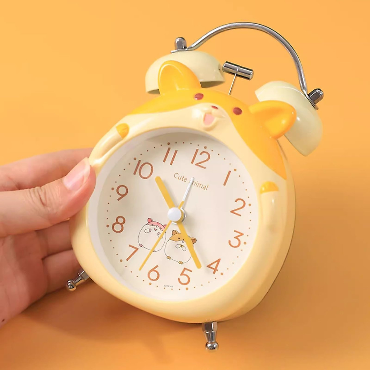 GRFIT Alarm Clocks 5 inches Cute Loud Alarm Clock for Kids, with Night Light Battery Operated for Living Room Bedroom Bedside Desk Bedside Clock (Color : 1)