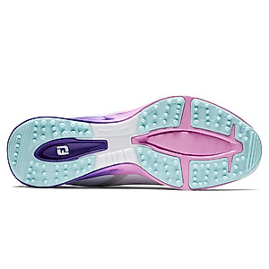 FootJoy Women's FJ Fuel Sport Previous Season Style Golf Shoe, White/Pink/Purple, 7.5