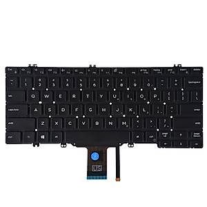 SUNMALL Replacement Keyboard Compatible with Dell Latitude E7300 E5300 5300 7300 with Backlit No Frame