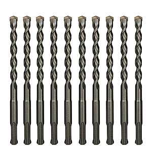 VALYRIANTOOL 10-Pack 3/8 Inch x 8 Inch SDS Plus Rotary Hammer Drill Bits Set, Carbide Tipped for Brick, Masonry, Stone and Concrete