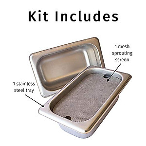 Trellis + Co. Stainless Steel Hydroponic Microgreens Growing Kit - Infinitely Reusable Hydroponic Kit for Microgreen Seeds & Wheatgrass Seeds - Easy Soil-Free Sprouting System for Your Indoor Garden