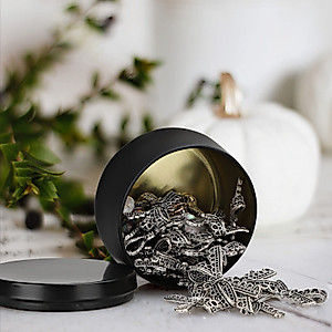 Candle Tins 24 Pieces, 8oz Large Size Metal Jars for Candle Making/DIY/Arts & Crafts, Reusable Empty Can Containers with Lid, Black