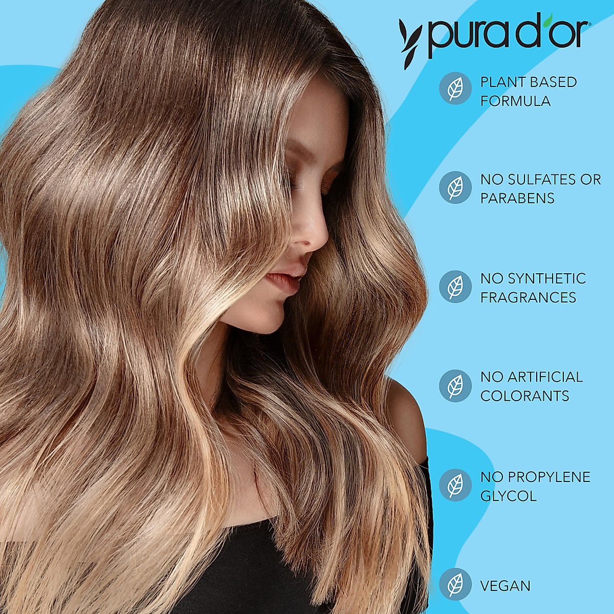 PURA D'OR 16 Oz Hair Thinning Therapy Biotin Shampoo - LAVENDER VANILLA Scent - CLINICALLY TESTED Effective Results, Herbal DHT Blocker Hair Thickening Products Women & Men, Color Safe Routine Shampoo