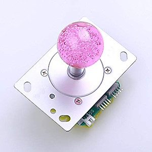 Dashtop LED Arcade DIY Parts 2X Zero Delay USB Encoder + 2X 2/4/8 Way LED Joystick + 20x LED Illuminated Push Buttons for Mame Windows System & Raspberry Pi Projece Arcade Project Red + Blue Kits