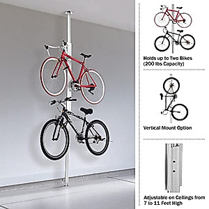 RAD Cycle Aluminum Bike Stand Bicycle Rack Storage or Display Holds Two Bicycles