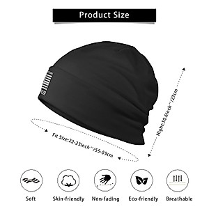 Thin Silver Line Correctional Officer Winter Warm Beanie Hats for Mans Womens Baggy Skull Caps Classic Knit Hat