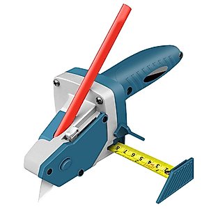 Toyfun Portable Gypsum Board Cutting Tool, Manual High Accuracy Drywall Cutter Machine with Measuring Tape and Utility Knife, Convenient to Measure, Mark and Cut Drywall, Wood