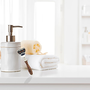 Haryali London 5 Edge Mens Shaving Safety Razor Wood Handle- Perfect Razors for Men That Suits All Skin Type