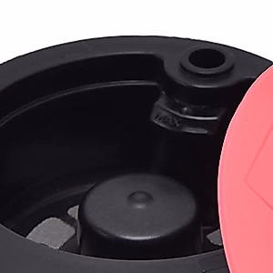 BstXqty Coffee Capsule, Reusable Coffee Capsule Cup with Removable Filter Pink Capsule Filter Bottom Grooves with Unique Sealing Design for Most Coffee Machines(60ml)