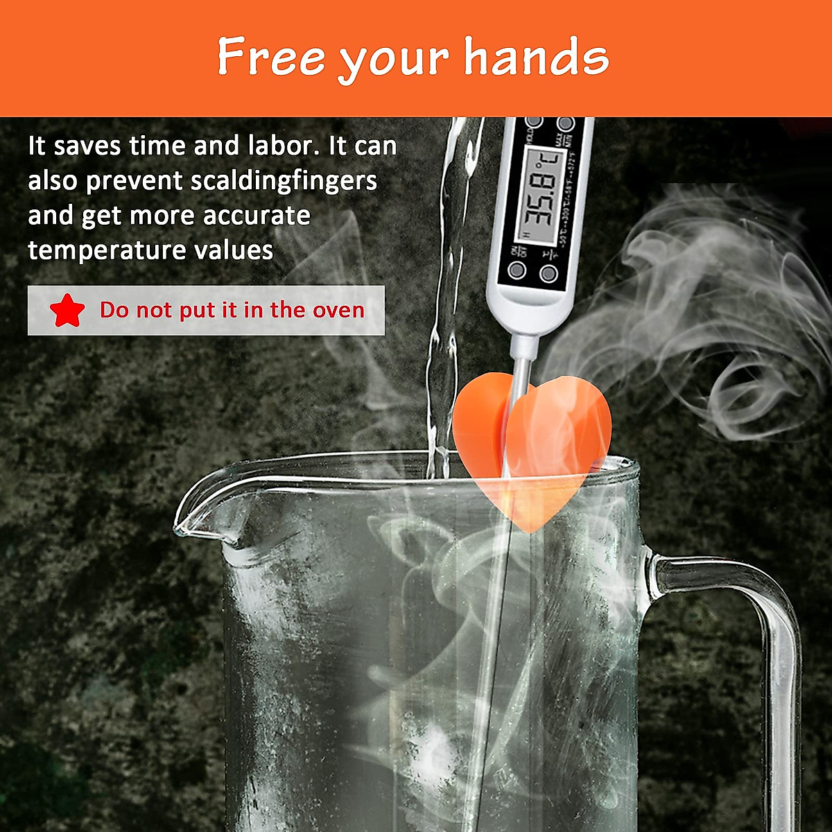 Windspeed Thermometer Pot Clip Holder(No Thermometer Include), 2Pcs Candy Thermometer Pot Clip Holder for Digital Thermometer Holder for Candle Soap Jam Candy Milk Chocolate Cooking