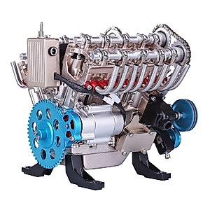 PeleusTech V8 Engine Model 500+Pcs 1:3 DIY Metal Mechanical Engine V8 Model Building Kit Car Engine Model for Adults, Men
