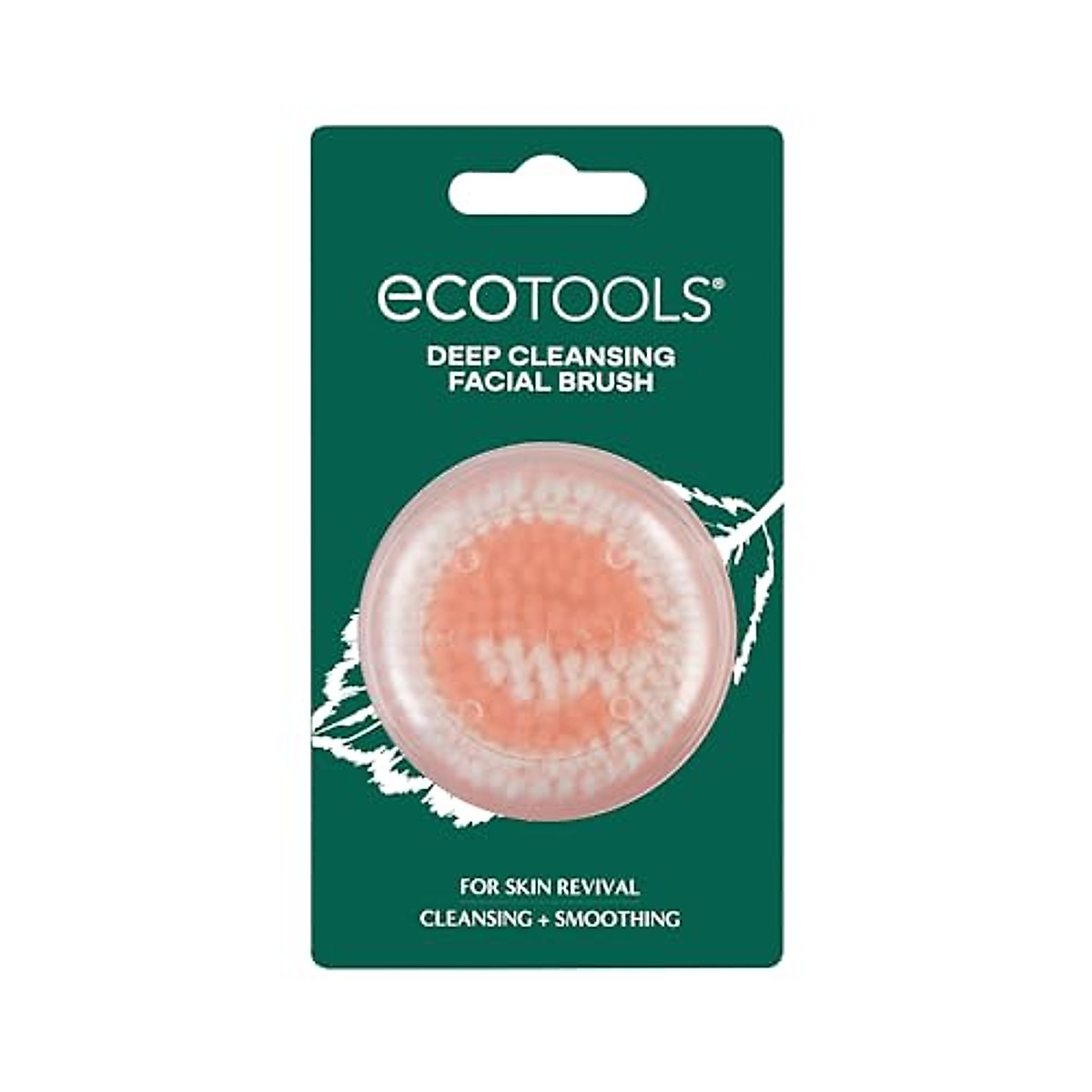 EcoTools Deep Cleansing Facial Brush, Manual Facial Cleansing Brush Exfoliates & Deeply Cleanses, Remove Makeup & Dry Skin, Eco-Friendly Face Brush for Cleansing, Color May Vary, 1 Count