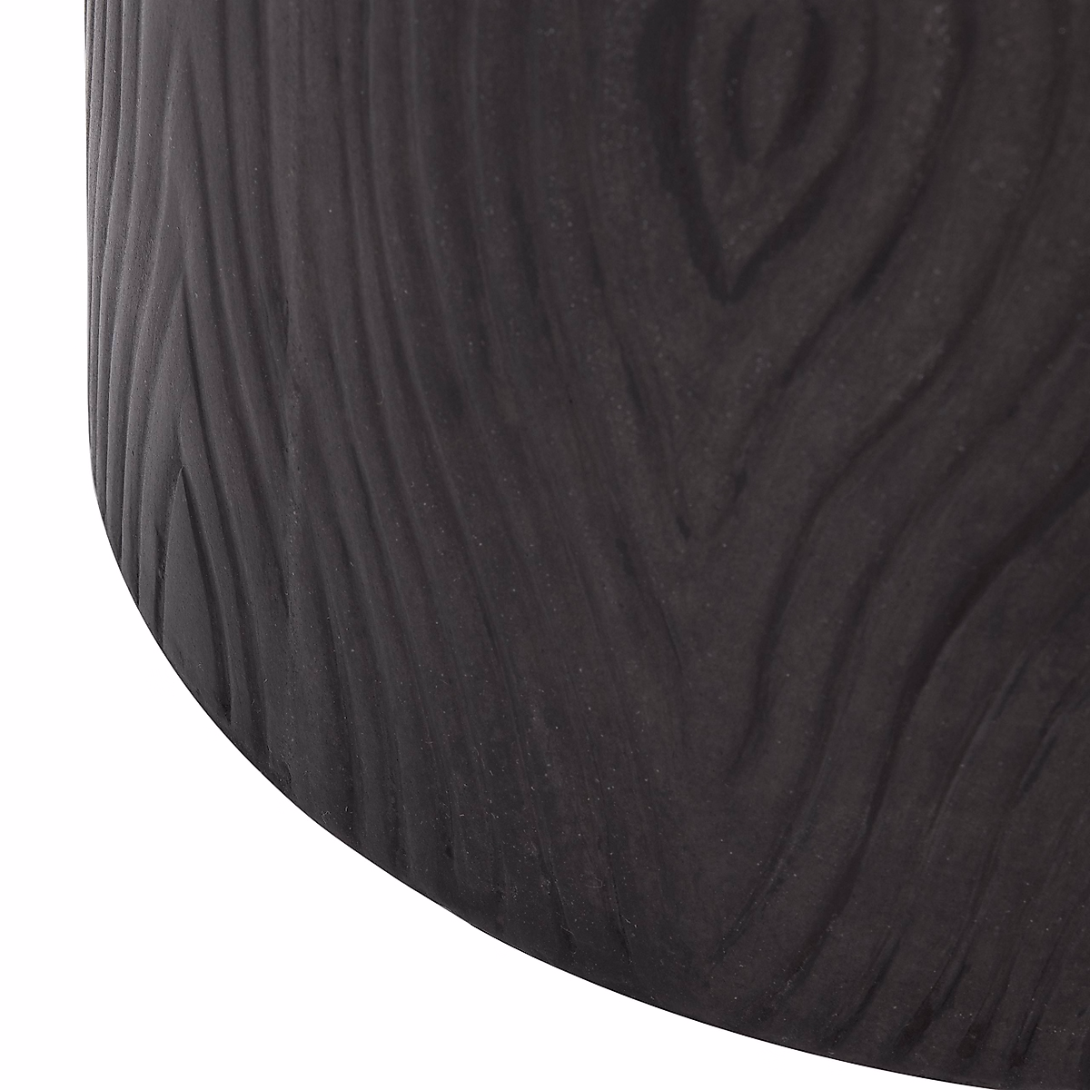 SAFAVIEH Outdoor Trunk Black Modern Concrete Round Accent Table