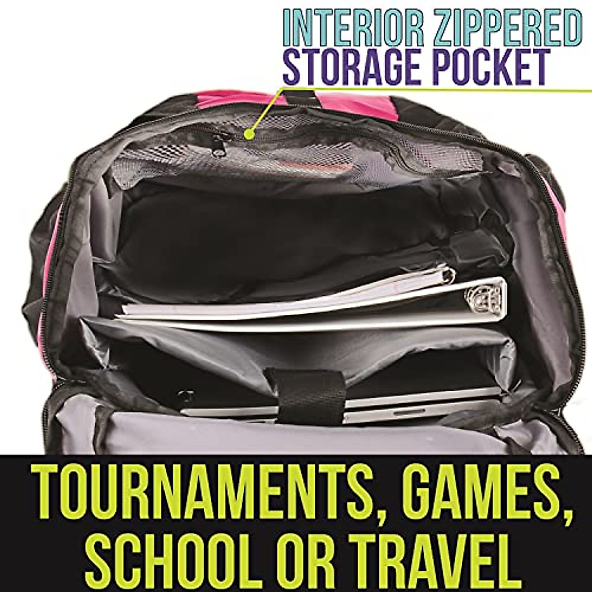 Athletico Basketball Bag - Large Basketball Backpack for Men & Women - Volleyball And Soccer (Pink)