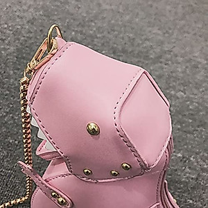 T-Rex Studded Chain Crossbody Bag Women Chain Purse Shoulder Bag Gift Dinosaur Design Leather Mini Messenger Bag