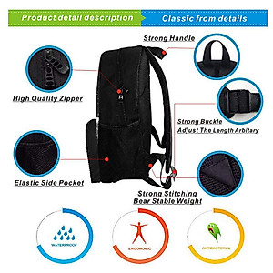 Children Backpack Unisex Pupils Cartoon Students Bookbag Canvas Schoolbag Kid's Knapsack Teens Boy Girl Daypack (Style 1)