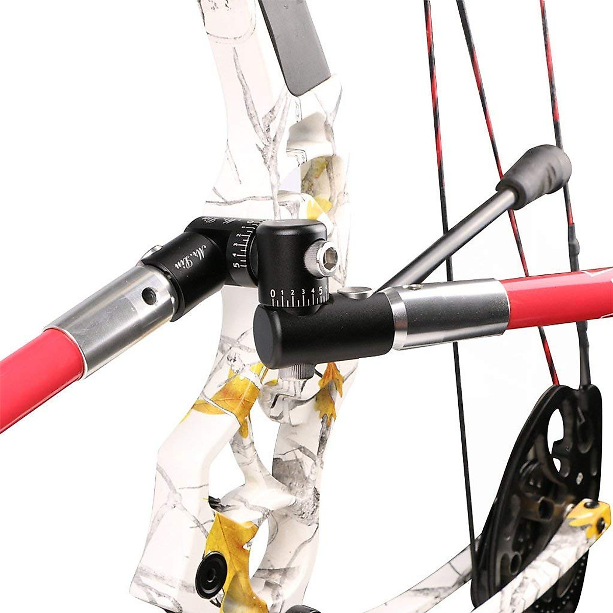 Ace Hunter Black Archery Single Side Adjustable V-bar Quick Disconnect Mount Adjustable Bow Rod Stabilizer