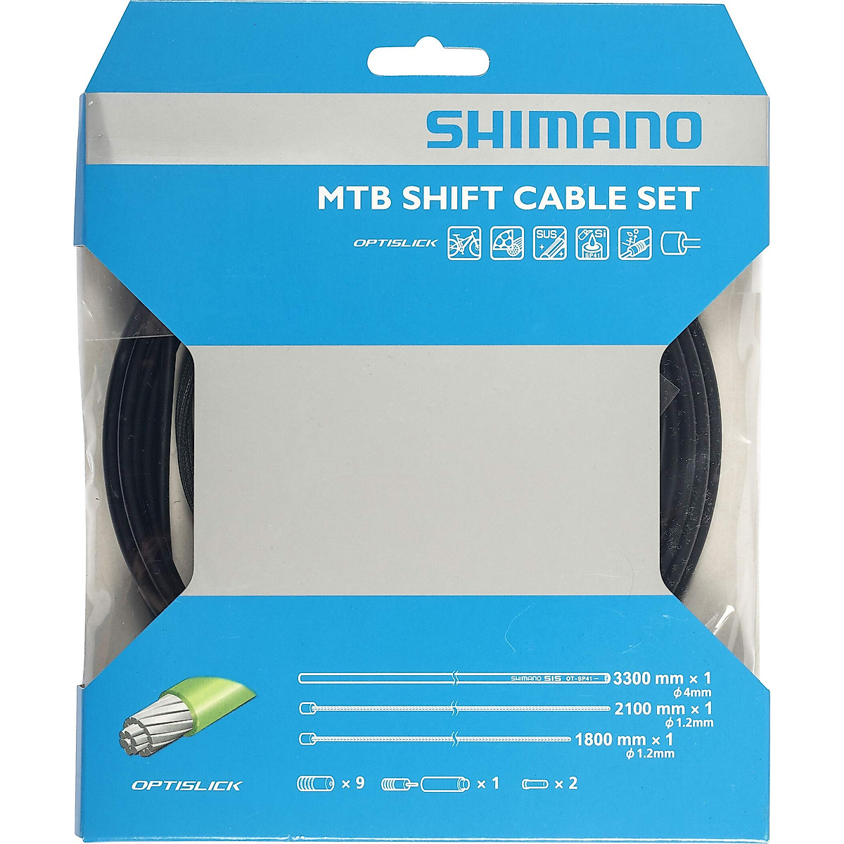 Shimano XT M8000 MTB Gear Cable Set, OPTISLICK Coated Inners, Black Y60198090