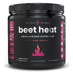 Beet Root Powder Circulation Supplement | Superfood Powder Nitric Oxide Supplement with Beetroot Juice, Super Reds Powder & Grape Seed Extract | No Sugar Beet Supplement