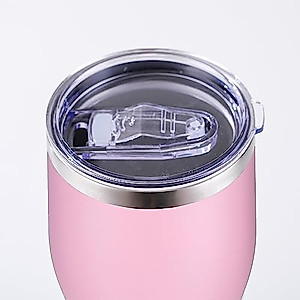 VIGOR PATH Insulated Tumbler Cup with Slide Lid, Double-Walled Vacuum Stainless Steel Water Bottle Travel Mug - Leak-Proof Thermal Cup for Home and Outdoor Adventures - 40oz (Pink)