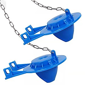 (2 Pack)Toilet Flapper Replacement 2 inch Universal for ，American Standard Toilet， Stainless Long Lasting Rubber Wate Saving fit 2inch Flush Valve Toilet Flapper with Blue 3.94*2.95*1.5 inches)