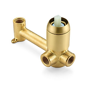 sumerain Tub Filler Wall Mount Roman Tub Faucet Brushed Gold Single Left-Handed Handle Brass Bathtub Faucet