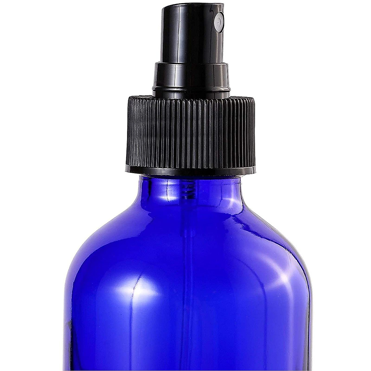 Juvale 4-Pack Blue Glass 8 Ounce Essential Oils Atomizer Pump Spray Misting Bottles