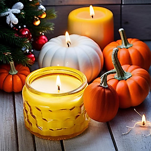 Pumpkin Chai Candle, Fall Candle for Home Scented, Autumn Candles for Women & Men, House Warming Gift, Small Candle Jar, 4.2 Ounce, 28Hour Burn Time, Halloween Candles Gift