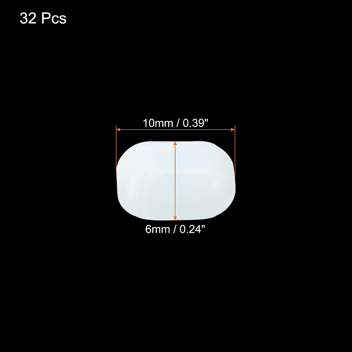 MECCANIXITY Magnetic Stirrer Mixer Stir Bar Rod 10mm/0.39" Cylinder Shape PTFE Coating Magnet White for Laboratory 32Pcs