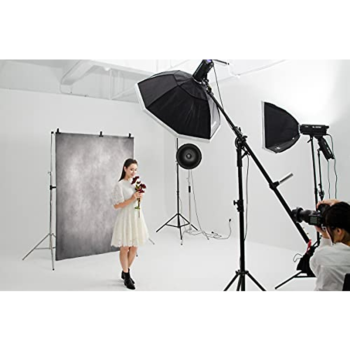 Kate 5x7ft Vintage Backdrops Abstract Grey Portrait Photo Backdrop for Photography Studio