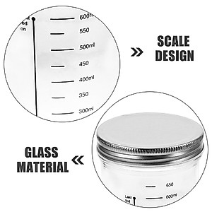 1 Set Tank with Scale Glass Jar Sourdough Bottle with Scale Sourdough Starter Jar Kit Sealing Canister Glass Container Sealed Container Glass Storage Kettle