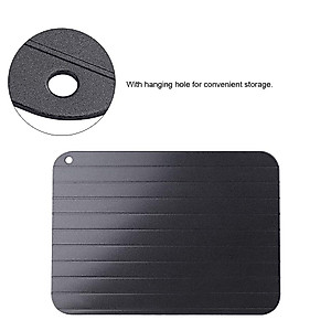Defrosting Tray for Frozen Meat, 9.06x6.5x0.08inch Metal Aluminum Fast Safe Food Meat Defrosting Thawing Tray Plate