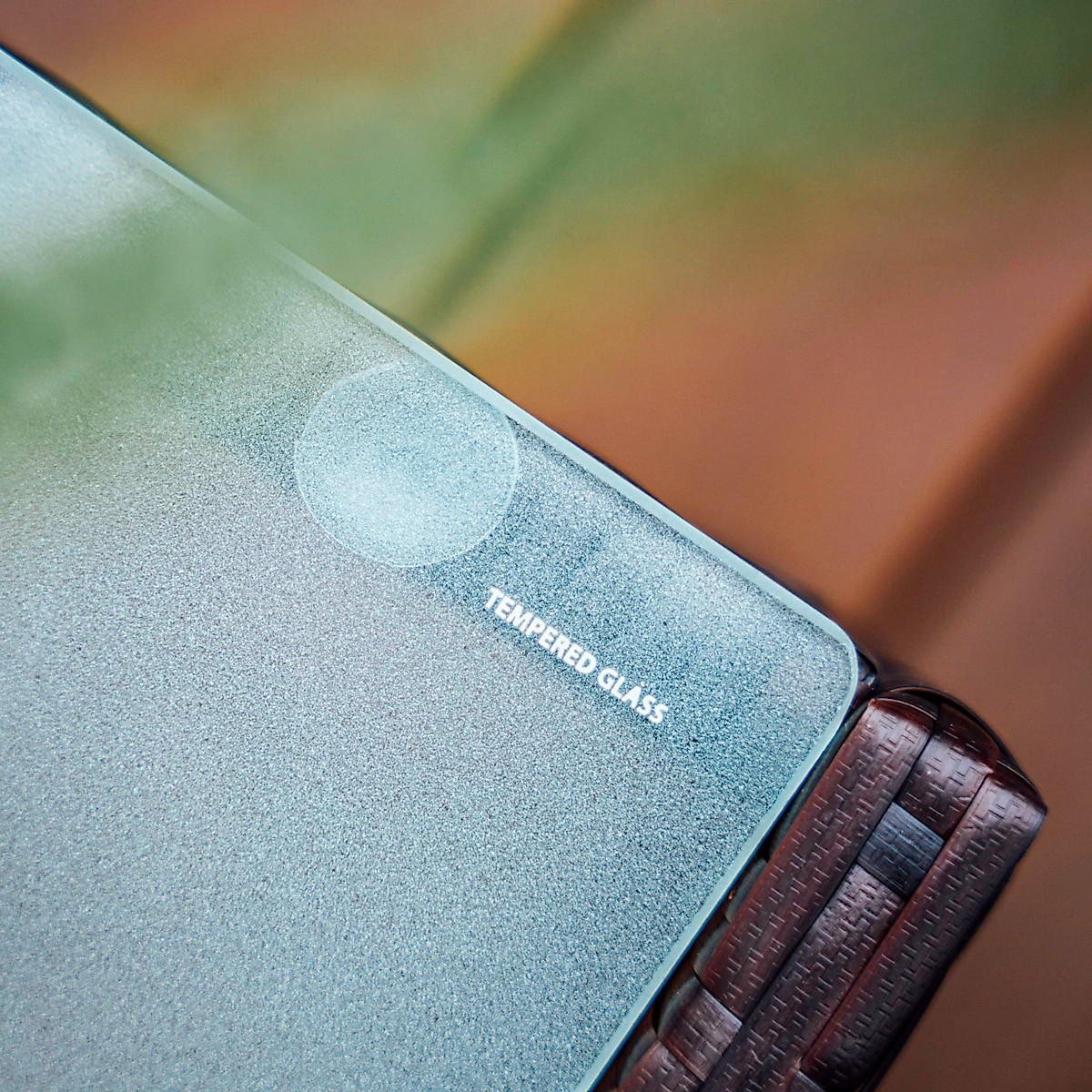 Nestl Wicker Patio Furniture Set - 4 Piece Patio Set with Patio Chairs Set of 2, Loveseat, Glass Top Coffee Table, Outdoor Furniture Sets for Backyard or Pool, Front Porch Furniture Set (Brown/Beige)