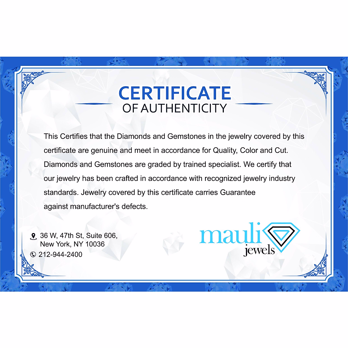 MauliJewels 0.50 Ct. Three-Stone Diamond Engagement Ring Women, 14K Solid Gold