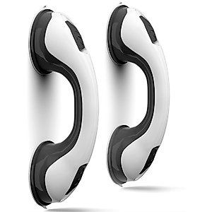 Grab Bars for Shower Heavy-Duty (2Pack)12-Inch ADA Compliant 350lbs Shower Grab Bars for Seniors Shower Handles for Elderly Suction Handicap Safety Handrail for Bathroom Bathtubs Showers Toilet
