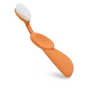 Radius Toothbrush Flex Brush BPA Free & ADA Accepted Designed to Improve Gum Health & Reduce Gum Issues - Right Hand - Orange White - Pack of 1